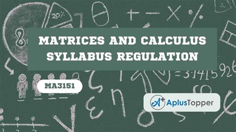 Anna University Subject Code Ma3151 Deals With The B E Civil Engineering Semester I