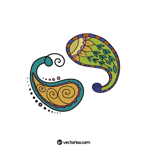 وکتور مجموعه بته و جقه 1 وکتورلو