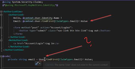 Get User Email From Claims Auth Community