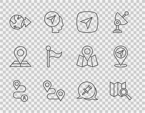 Set Line Route Location Search City Map Navigation Location The