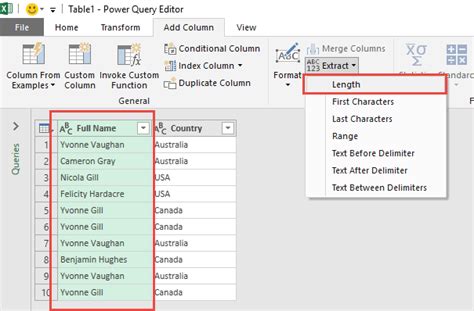 Extract Length Using Power Query MyExcelOnline