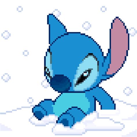 Гифка стич зима прозрачный гиф картинка скачать анимированный  на Er от Runescar