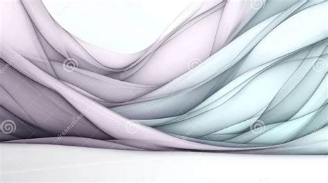Abstract Flowing Waves In Soft Colors Creating A Serene And Modern Aesthetic Stock Illustration