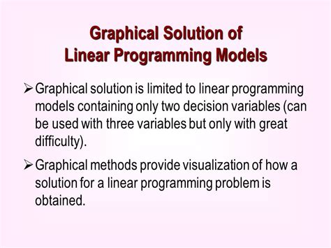 Linear Programming Solution Techniques: Graphical and Computer Methods - ppt download