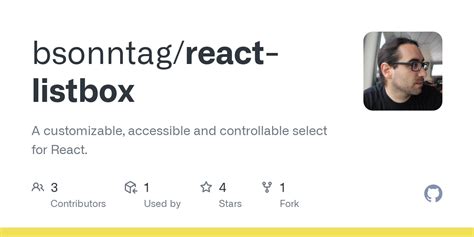 Github Bsonntagreact Listbox A Customizable Accessible And