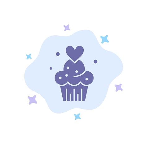 Cake Cupcake Muffins Baked Sweets Blue Icon On Abstract Cloud Background 18023153 Vector Art At