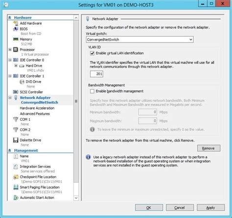 configuring vm vlan isolation in hyper v