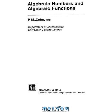 خرید و قیمت دانلود کتاب Algebraic Numbers And Algebraic Functions ترب