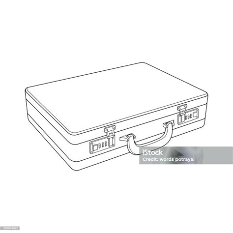 손으로 그린 아이 드로잉 벡터 일러스트 레이 션 서류 가방 평면 만화 절연 0명에 대한 스톡 벡터 아트 및 기타 이미지 0명 3차원 형태 가방 Istock