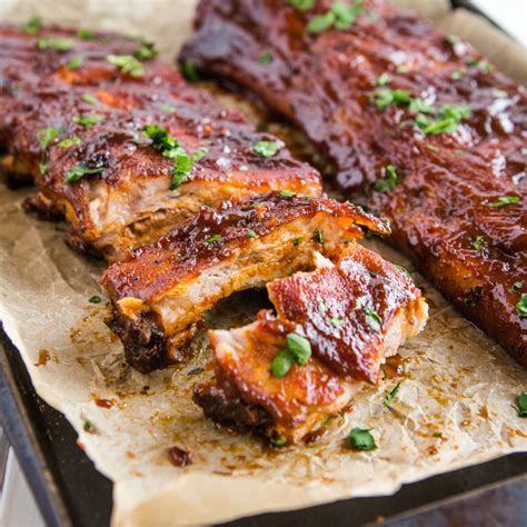 Honey Garlic Oven Baked Barbecue Ribs The Busy Baker