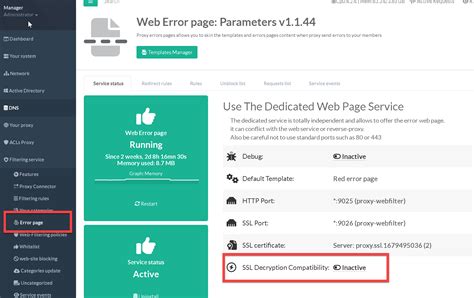 Display The Error Page With Ssl Decryption Artica Wiki