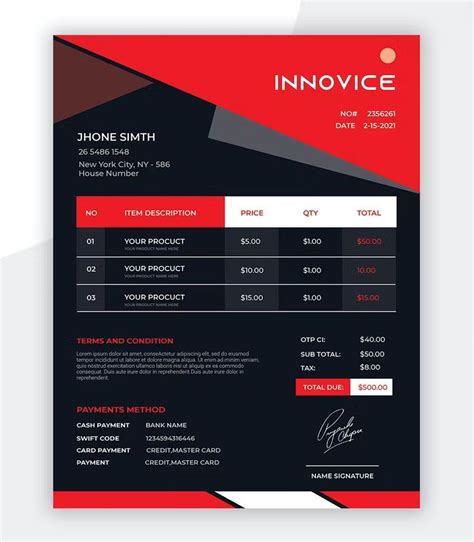 Pin On Invoice Templates