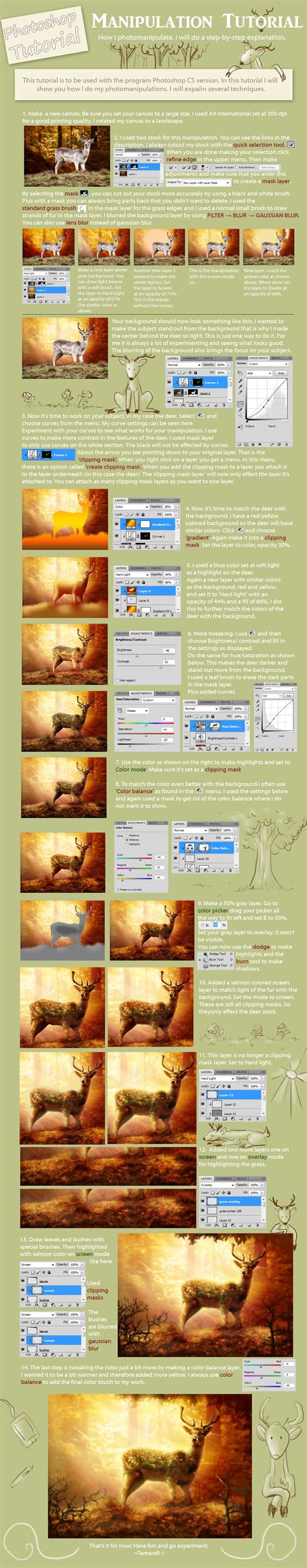 Photoshop Manipulation Tutorial By Tamarar On Deviantart