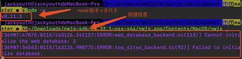 大佬求解决t T 不展示聊天信息 报错 Errorwebdatabasebackendcc113 Cannot Initialize The Web Database 2