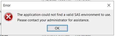 Sas Eminer Could Not Find A Valid Sas Environment To Use Sas Support Communities