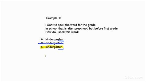 Correcting Spelling Errors English Study Com