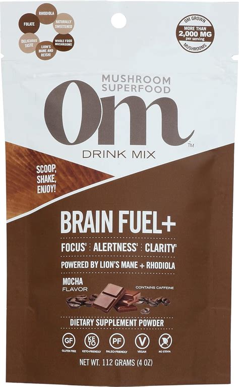 Om Mushroom Superfood Brain Fuel Plus Mushroom Powder Drink