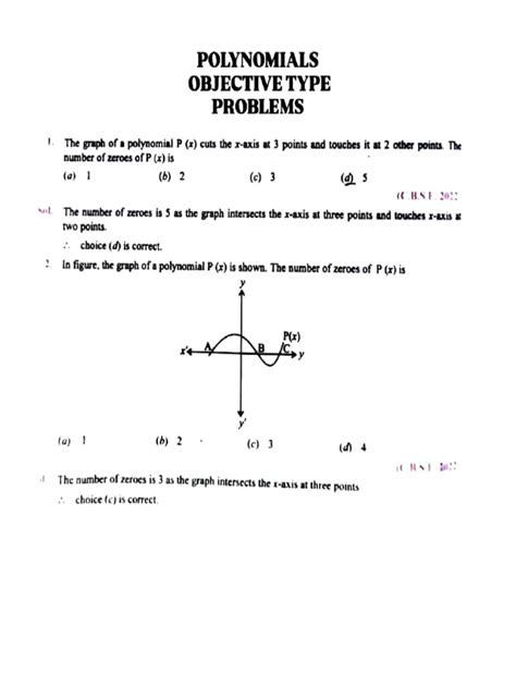 Mcqs 1 Pdf Zero Of A Function Polynomial