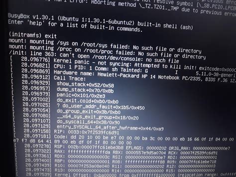 Getting Initramfs Error Please Help Rubuntu
