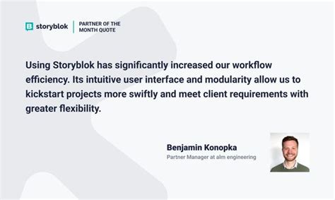 samuel snopko on linkedin storyblok has significantly boosted alm