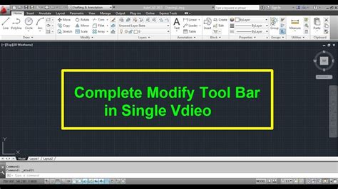 Modify Toolbar In Autocad In Hindi Youtube