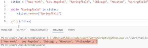 Remove All Instances Of An Element From A List In Python
