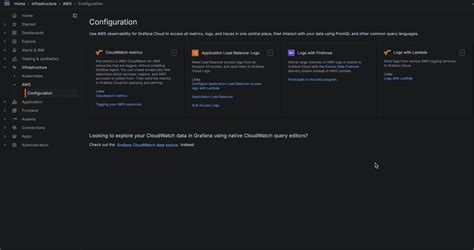 Configure Metrics And Logs Easily In Aws Observability App Grafana Labs