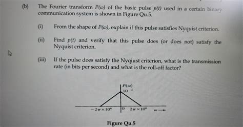 solved b the fourier transform p ω of the basic pulse