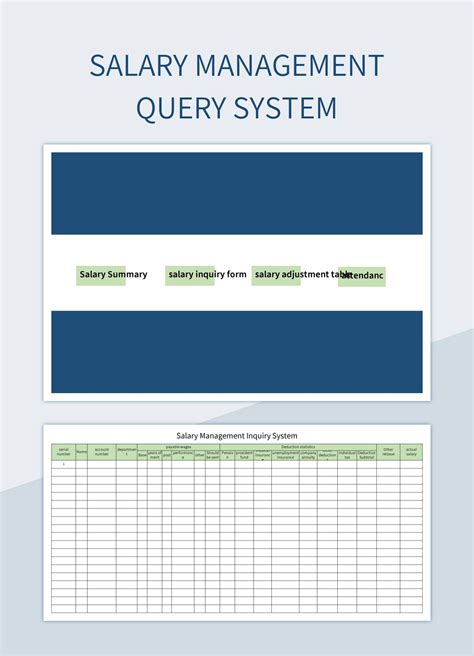 Free Salary Management Query Templates For Google Sheets And Microsoft Excel Slidesdocs