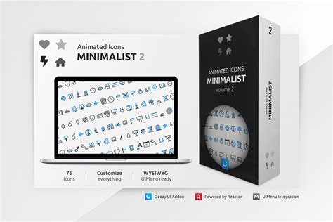 Animated Icons Minimalist 2 Doozy Ui Addon 2d 아이콘 Unity Asset Store
