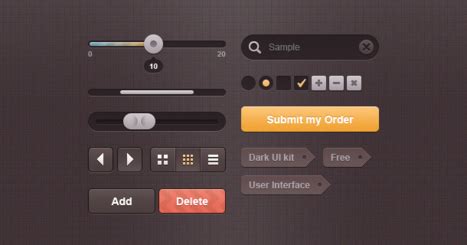Dark Web And Apps UI Kit Free Mockup FreeImages