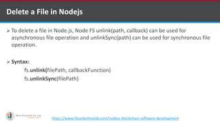 Tutorial on Node File System | PPT