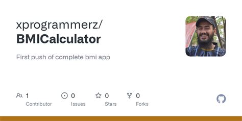 GitHub Xprogrammerz BMICalculator First Push Of Complete Bmi App