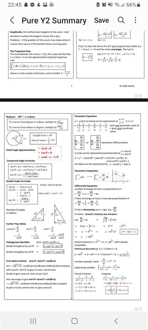 Ocr Alevel Maths Formula Sheets R 6thform