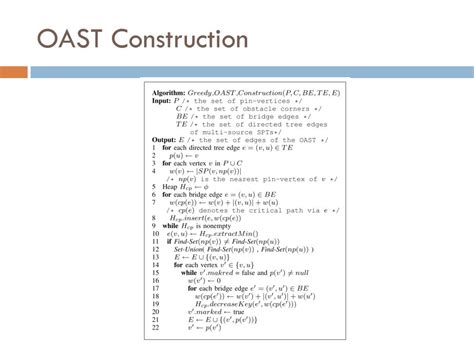 Ppt An On Log N Path Based Obstacle Avoiding Algorithm For Rectilinear Steiner Tree