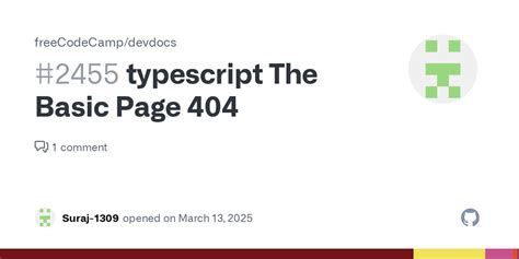 typescript the basic page 404 · issue 2455 · freecodecamp devdocs · github