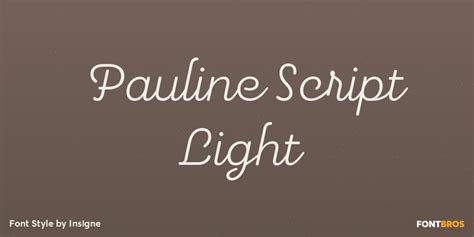 pauline script light font style by insigne font bros