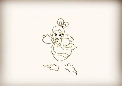 嫦娥手抱玉兔简笔画 简笔画图片大全 普车都