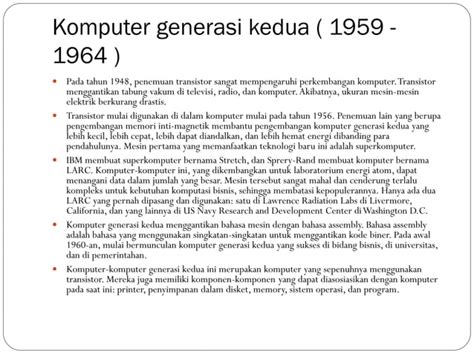 Perakitan Komputer Perkembangan Teknologi Komputer Perangkat Input Dan Output Ppt