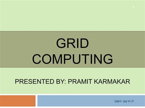 Grid Computing Ppt