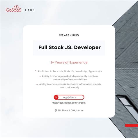 Rabia Malik On Linkedin Encouraging Js Developers To Apply At Gosaas