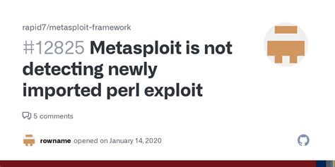Metasploit Is Not Detecting Newly Imported Perl Exploit · Issue 12825