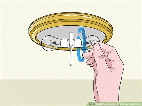 3 Easy Ways To Change A Ceiling Light Bulb WikiHow