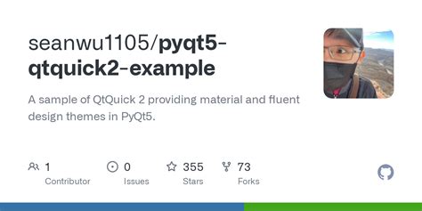 Github Seanwu Pyqt Qtquick Example A Sample Of Qtquick Providing Material And Fluent