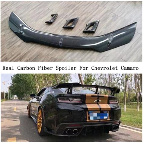 실제 탄소 섬유 및 Frp 스포일러 쉐보레 카마로 2016 2017 2018 2019 2020 2021 고품질 윙 트렁크 립