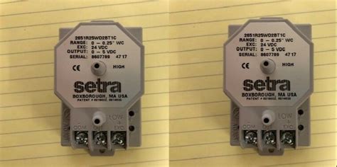Setra Model 265 Differential Pressure Transducer Range 0 100 Pac Price