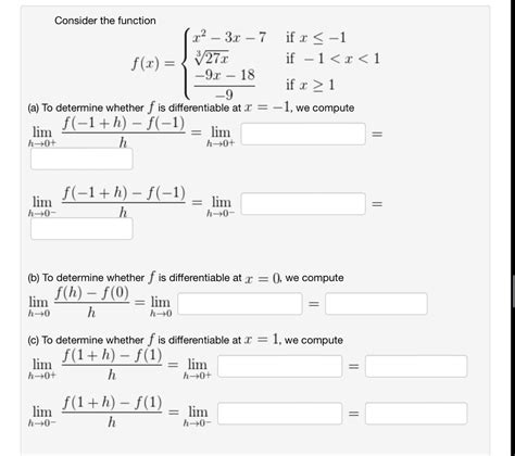 answered consider the function lim h→0 9 a … bartleby