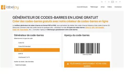 Les 10 Meilleurs Générateurs De Code Barre En Ligne Gratuits
