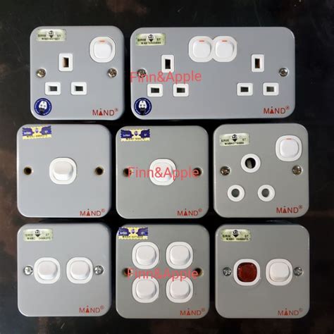 Sirim Mind Metal Clad Switches Metal Socket 13a 1g 2g 20a 2pole 15a Sso