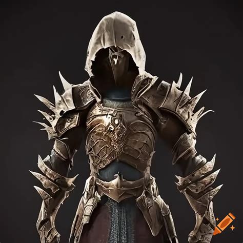 Clear view of undead armor with even lighting for video game on Craiyon